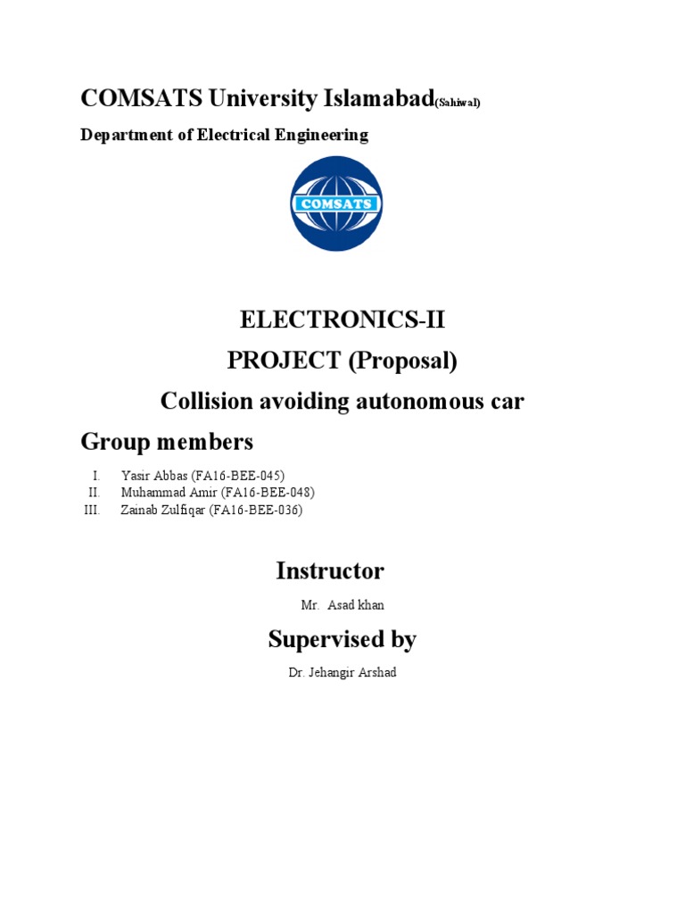 COMSATS University Islamabad: Department of Electrical Engineering | PDF | Electrical ...