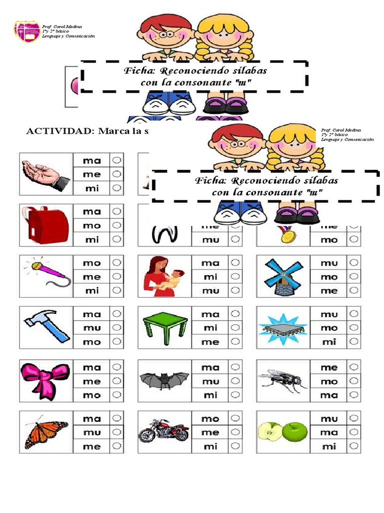 Reconocer Silaba M | PDF