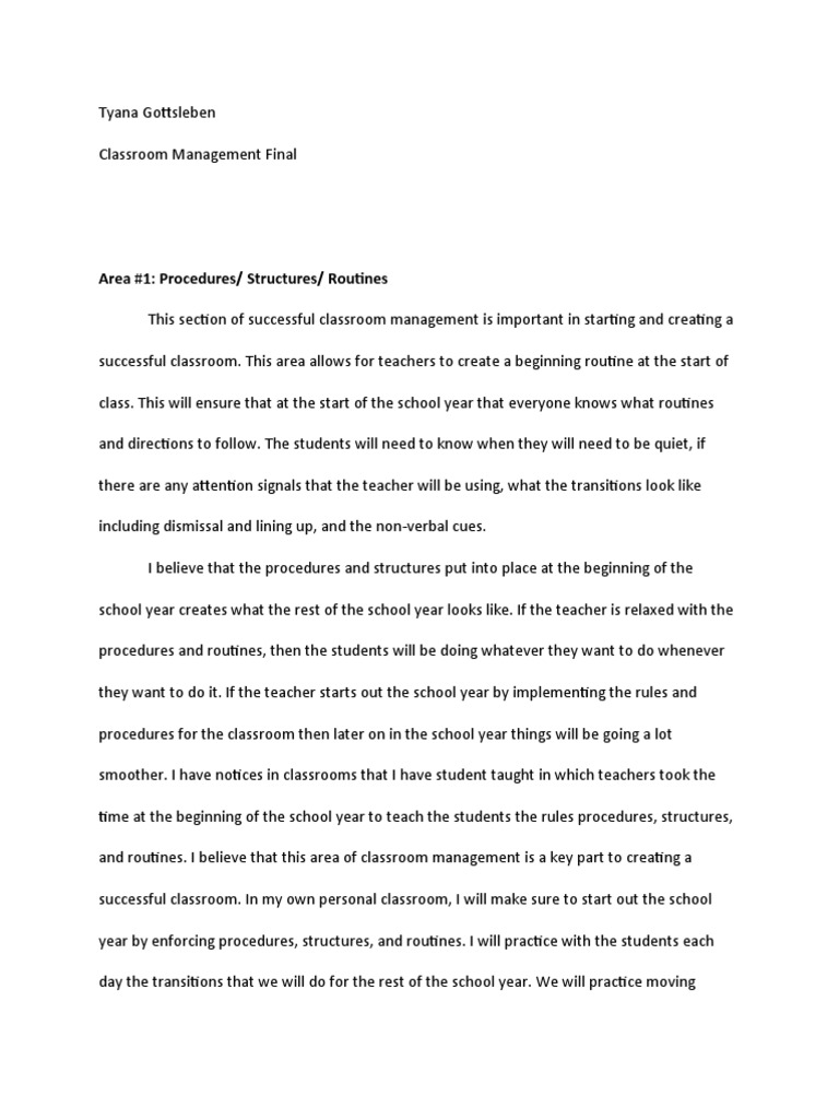 Components of Classroom Management | PDF | Classroom Management | Teachers