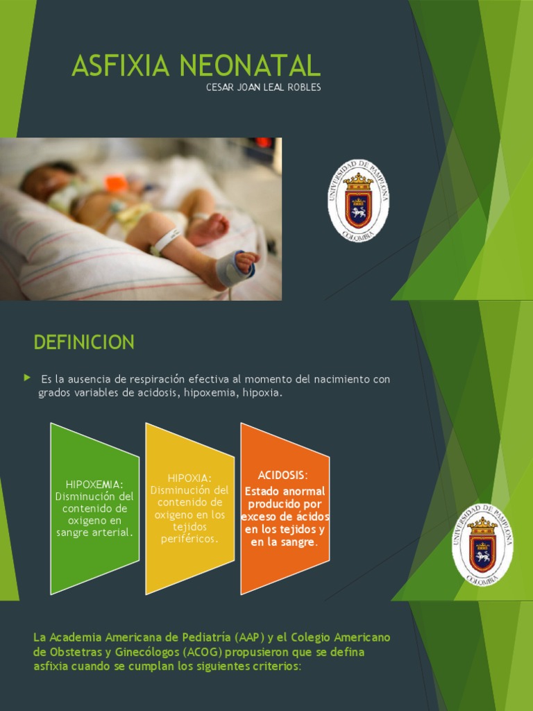 Asfixia Neonatal: Definición y Manejo | PDF | Hipoxia (médica) | Placenta