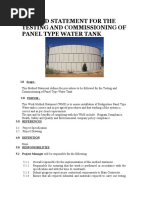 Water Tank Cleaning Method of Statement | PDF | Water | Disinfectant