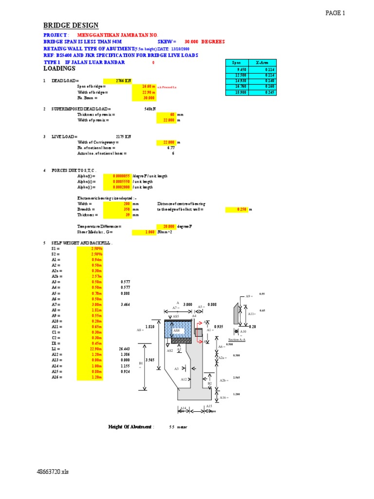 R.C Bridge Design For Natai | PDF | Deep Foundation | Structural ...