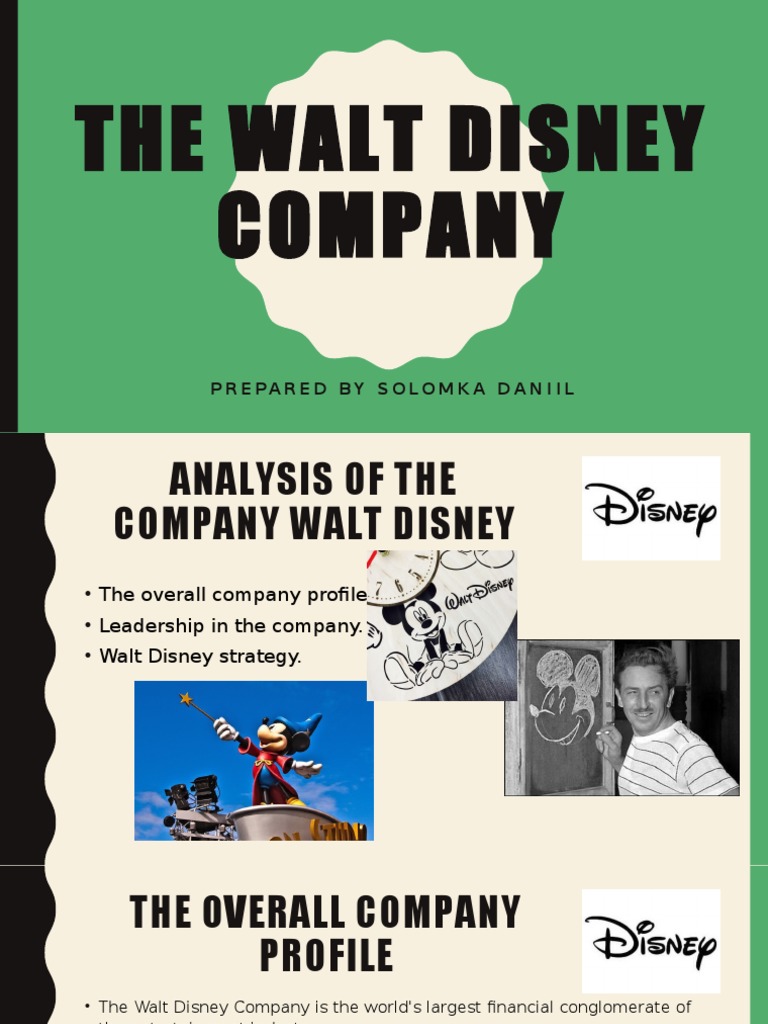 The Walt Disney Company. | PDF | The Walt Disney Company | Entertainment