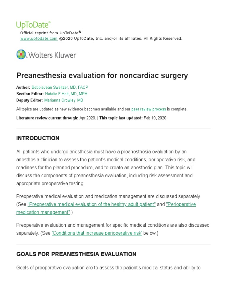 Aana Preanesthesia Evaluation Form – AZZU
