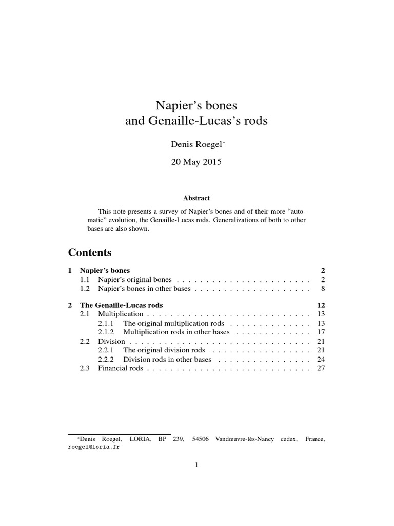 Genaille-Lucas Rulers | PDF | Numbers | Elementary Mathematics
