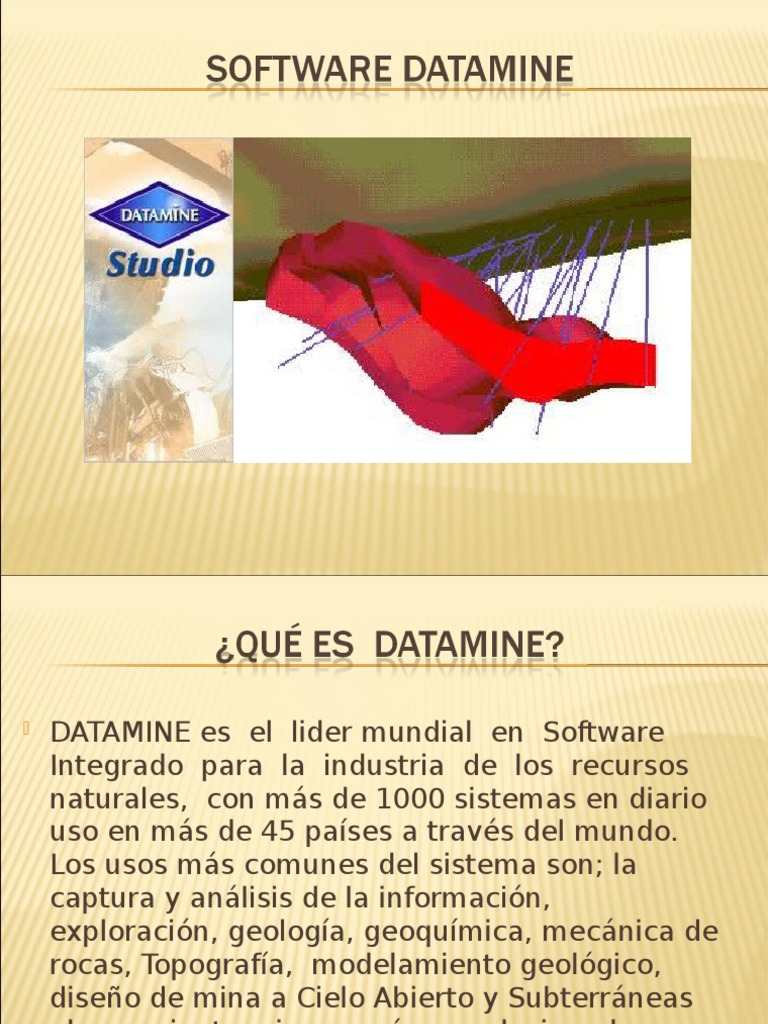 Software DATAMINE para Minería Global | PDF | Minería | Software
