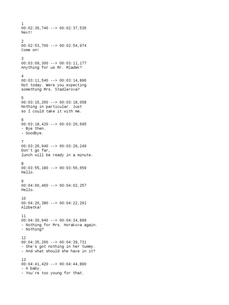 Otesanek - Little Otik - Eng | PDF