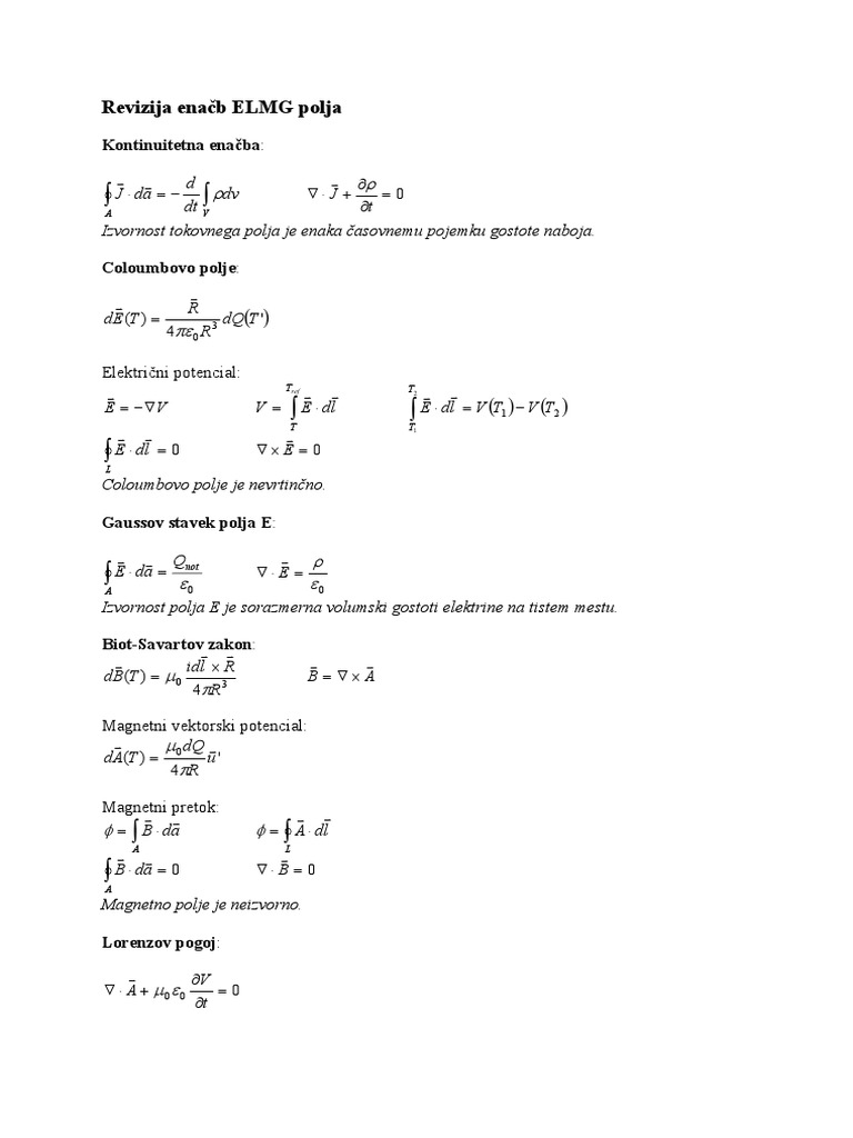 Maxwellove Enacbe | PDF