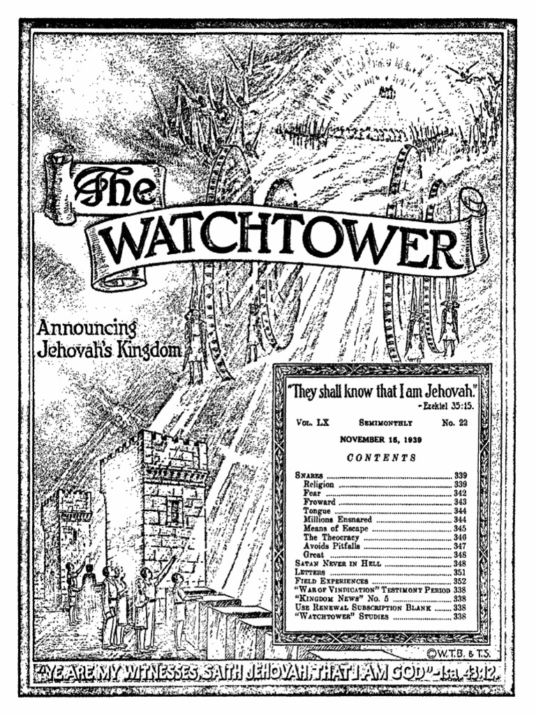 Watchtower 15 Nov 1939 | PDF | Ten Commandments | Satan