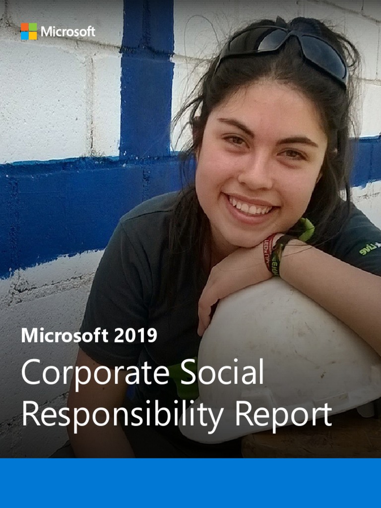 Corporate Social Responsibility Report: Microsoft 2019 | PDF ...