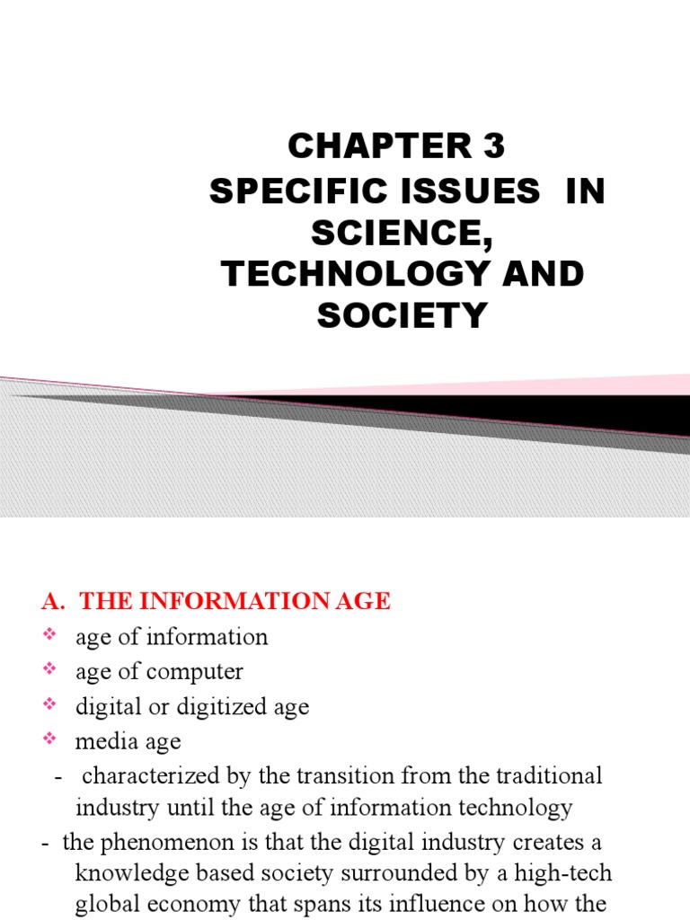 Chapter 3 A B Specific Issues in Science Technology and Society | PDF ...