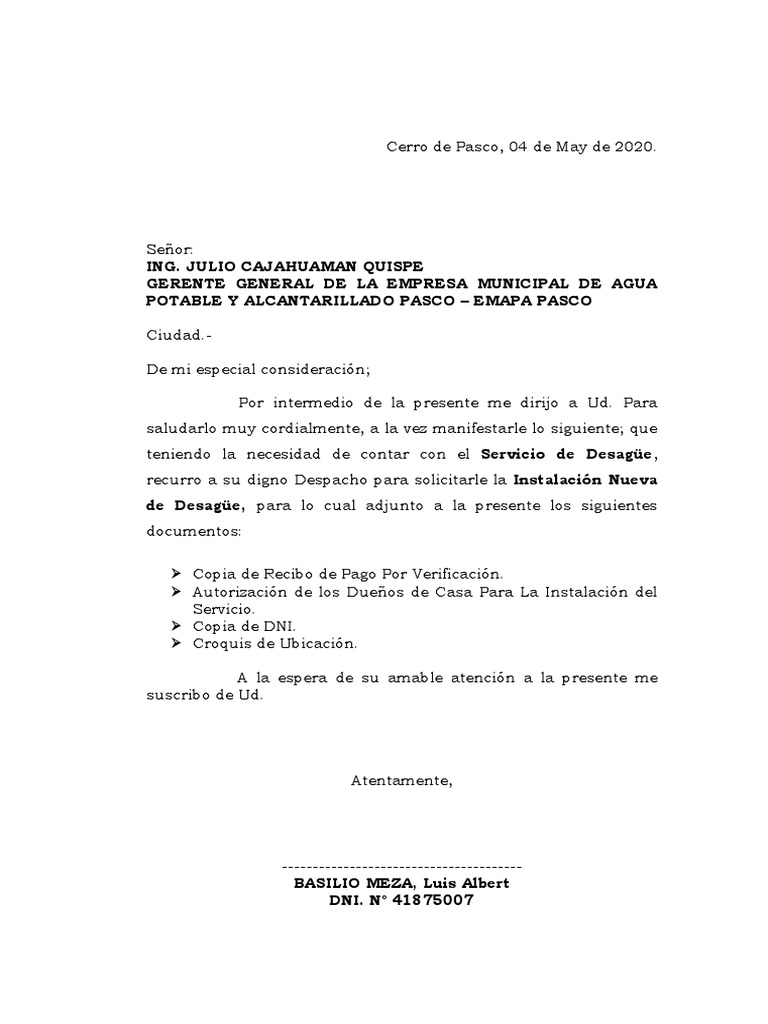 SOLICITUD Emapa | PDF | Finanzas y dinero