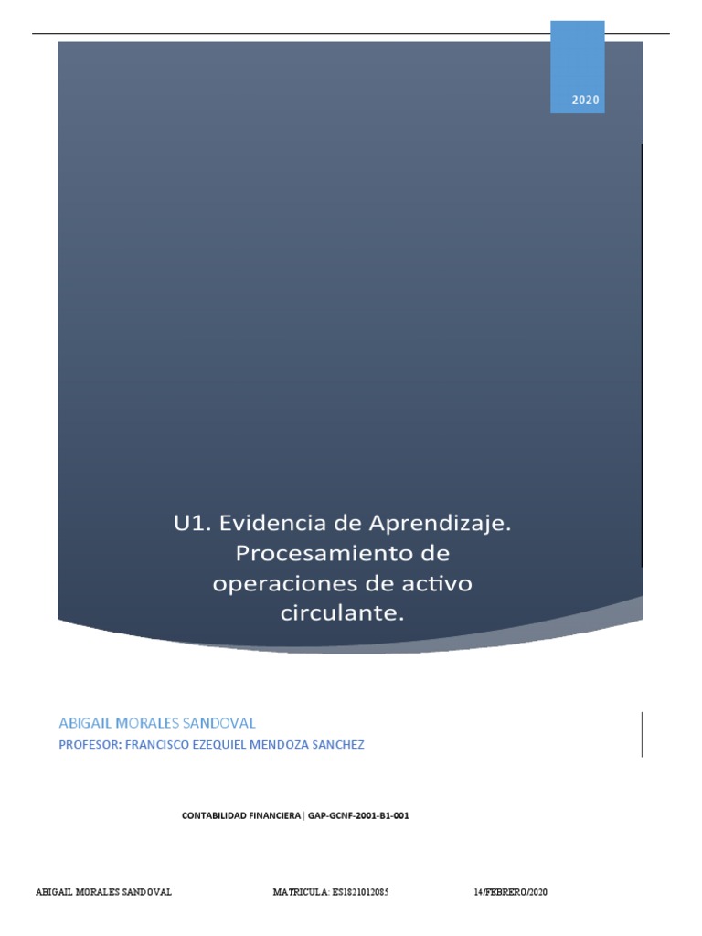 GCNF U1 Ea Abms | Descargar gratis PDF | Bancos | Contabilidad