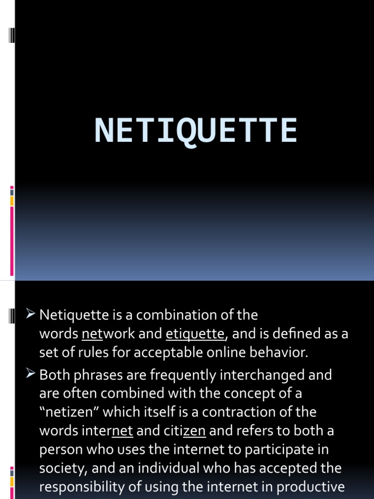Netiquette Powerpoint | Download Free PDF | Privacy | Etiquette