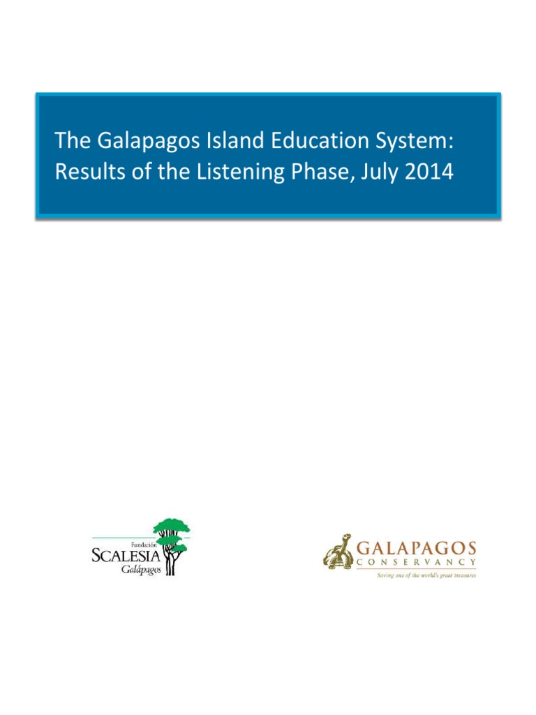 Strengthening Education in the Galapagos Islands: An Analysis of ...