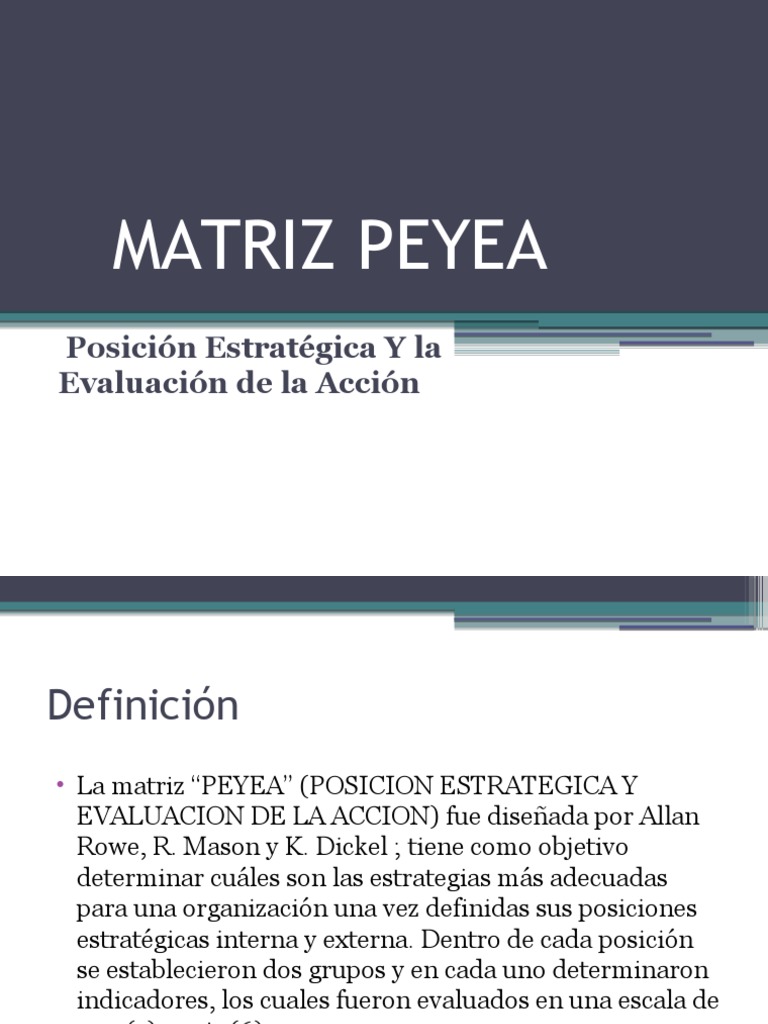 Matriz Peyea | PDF | Ventaja competitiva | Inflación