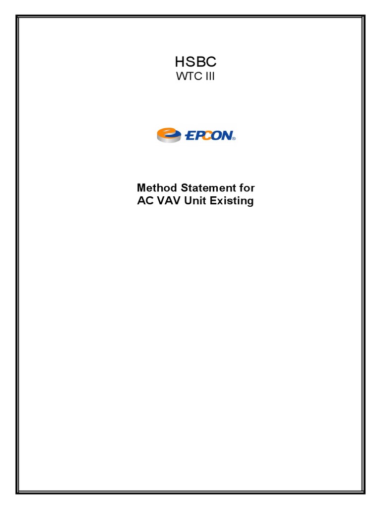 Work Method Statement Download Free Pdf Flow Measurement 6788