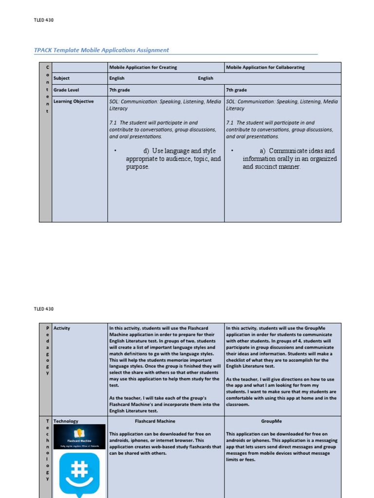 Tpack App Review Template 2 | PDF | Mobile App | Application Software