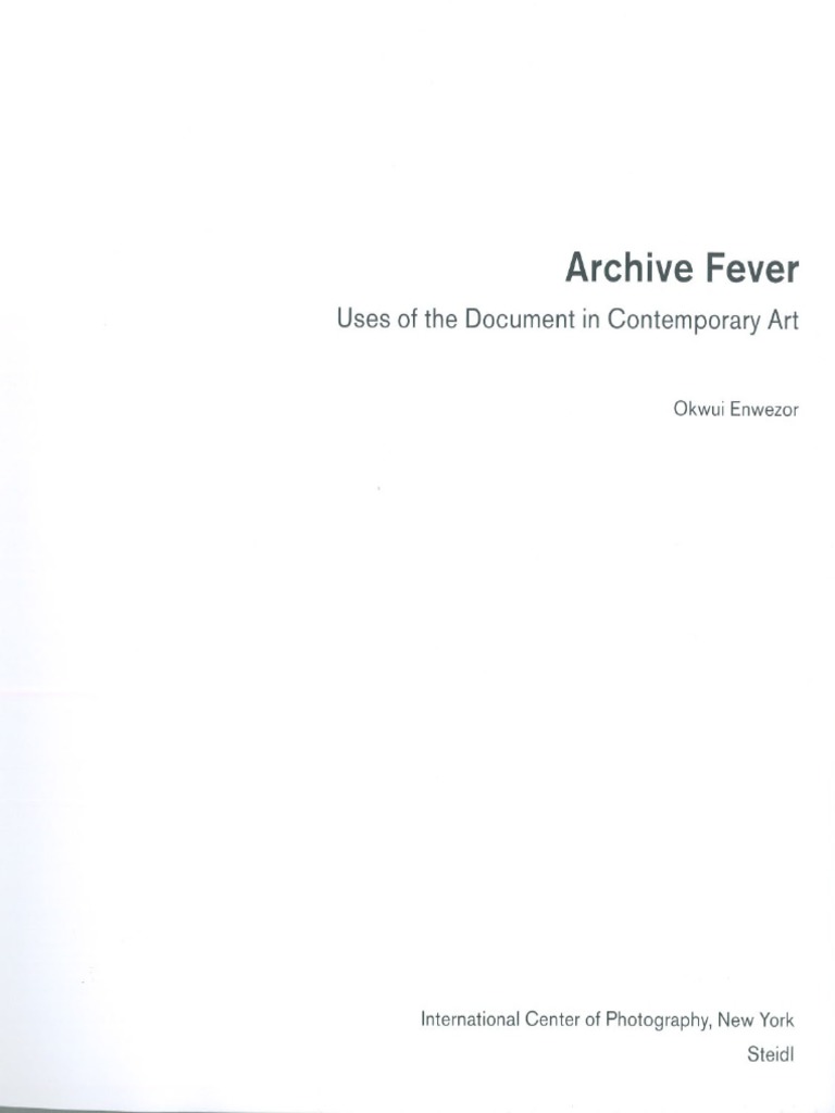 Archive Fever Pdf Pdf