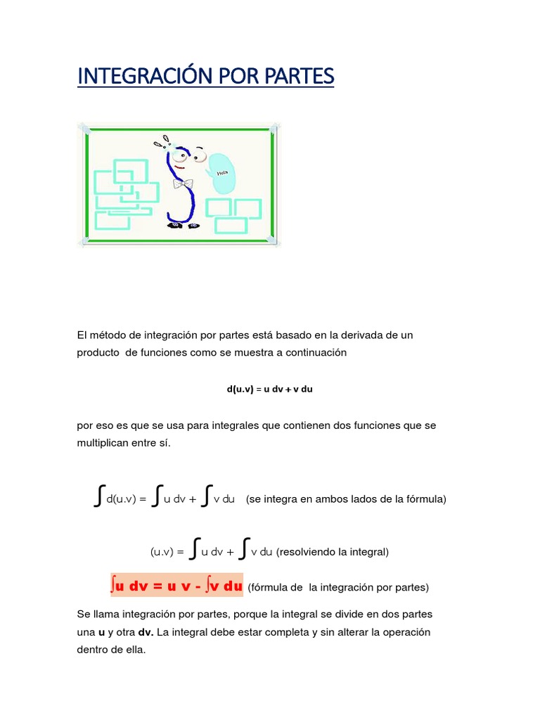 Integración Por Partes | PDF | Integral | Relaciones matematicas