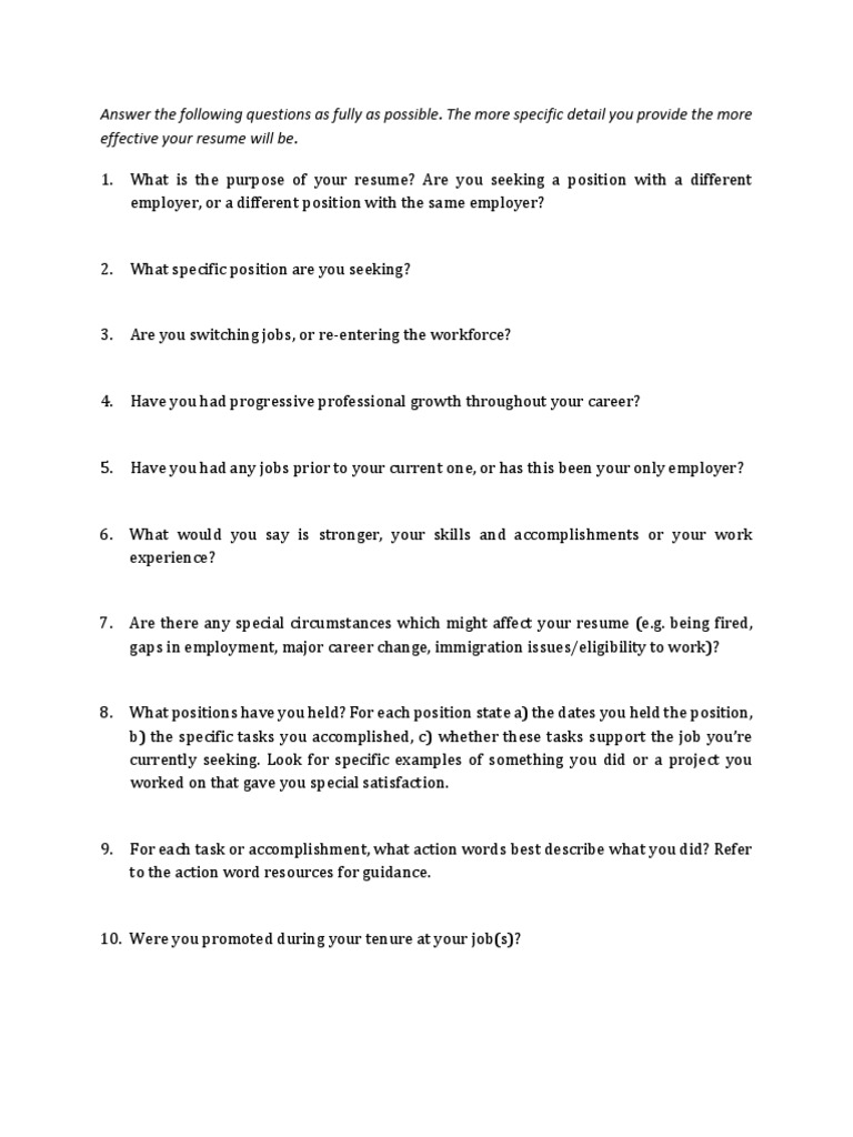 Answer The Following Questions As Fully As Possible. The More Specific ...