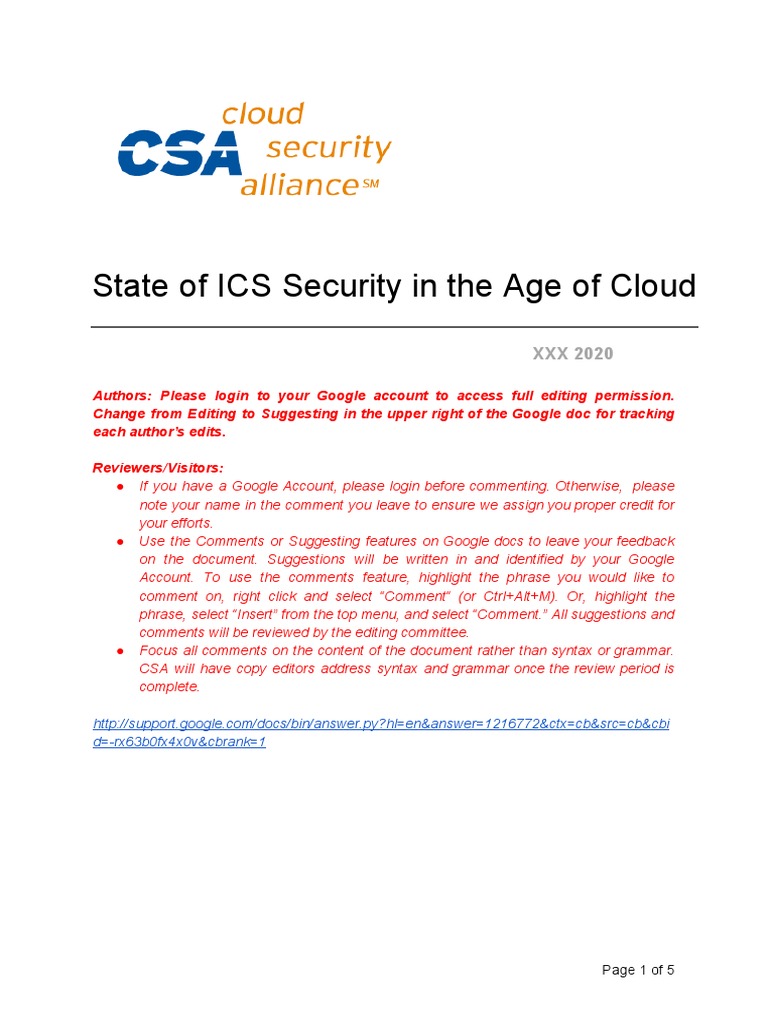 State of ICS Security in The Age of Cloud PDF | PDF | Cloud Computing | Internet Of Things