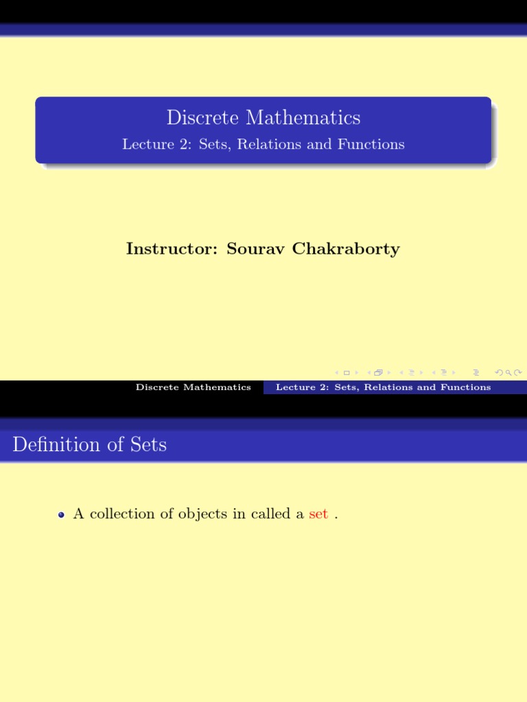 Lecture2 PDF | PDF | Set (Mathematics) | Function (Mathematics)
