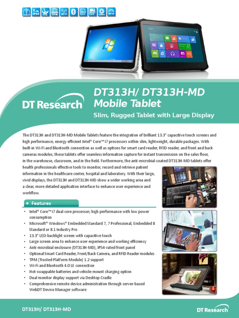 DT313 Series Datasheet | PDF | Tablet Computer | Bluetooth