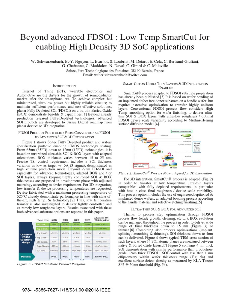 Beyond Advanced Fdsoi: Low Temp Smartcut For Enabling High Density 3D ...