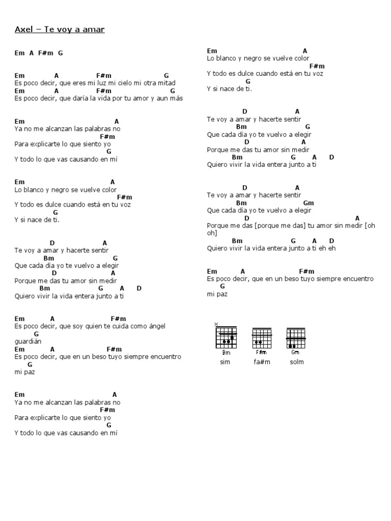 Axel - Te Voy A Amar | PDF