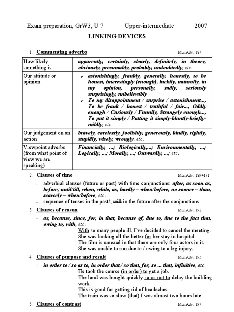 Linking Devices | PDF | Language Mechanics | Linguistics