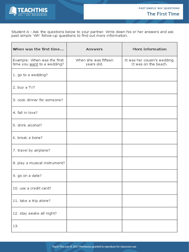 The First Time | PDF