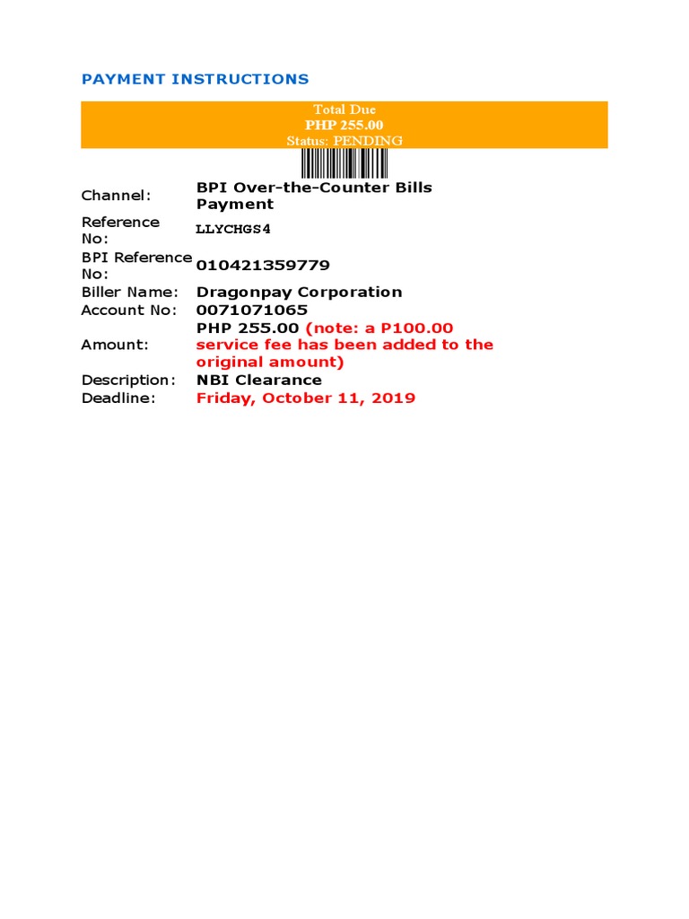 Payment Instructions | PDF