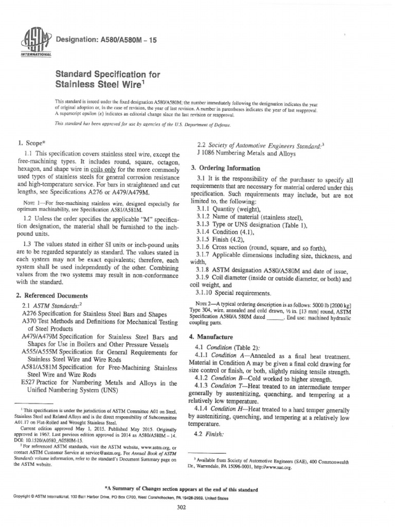 @astm A580 Acero Stainless PDF | PDF