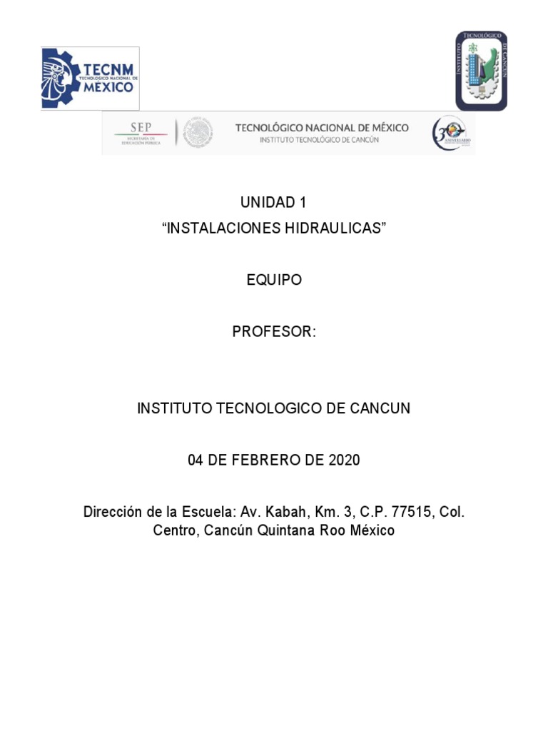 Unidad 1 Ins. en Edificios | PDF | Bomba | Agua