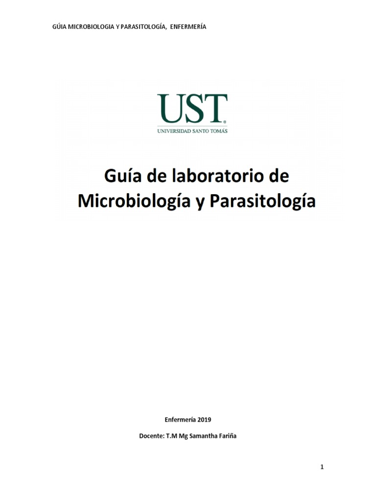 Guia Lab Microb y Parasit TME 130 | PDF | Laboratorios | Residuos