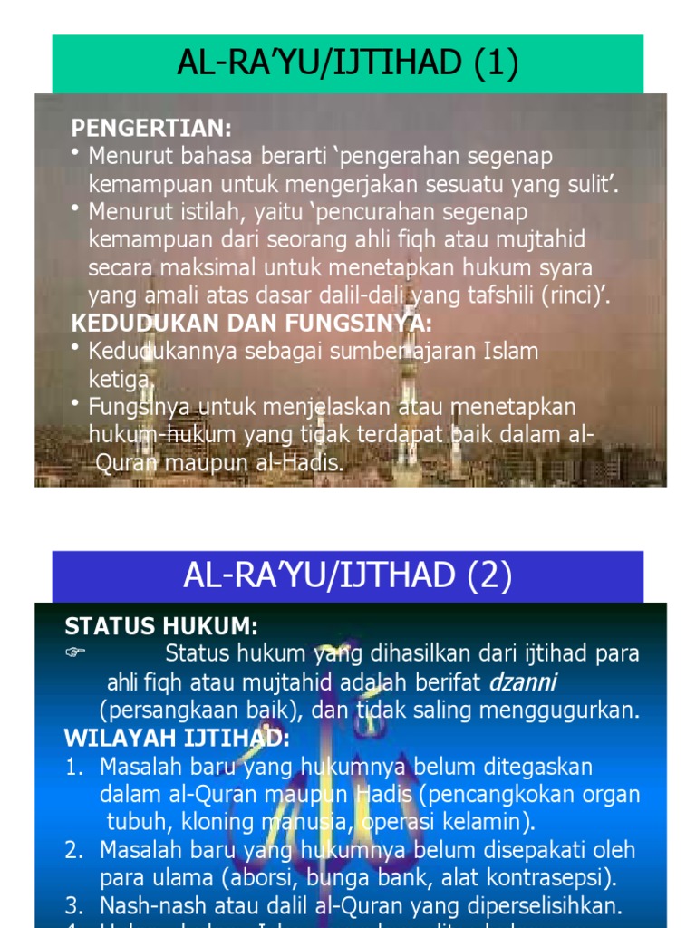 PAI - 7 Ijtihad Atau Al-Ra'yu | PDF