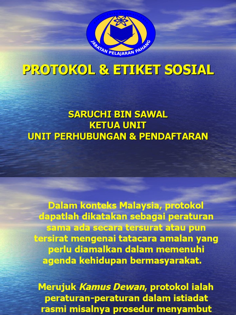 1 Protokol - Panggilan Hormat | PDF