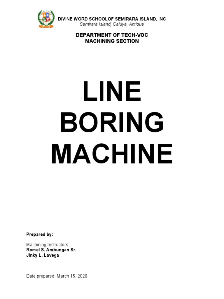 The Line Boring Machine | PDF | Screw | Nut (Hardware)