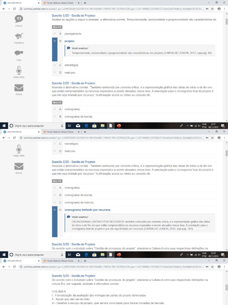 Atividade Prática Gestão de Projetos Corrigida | PDF