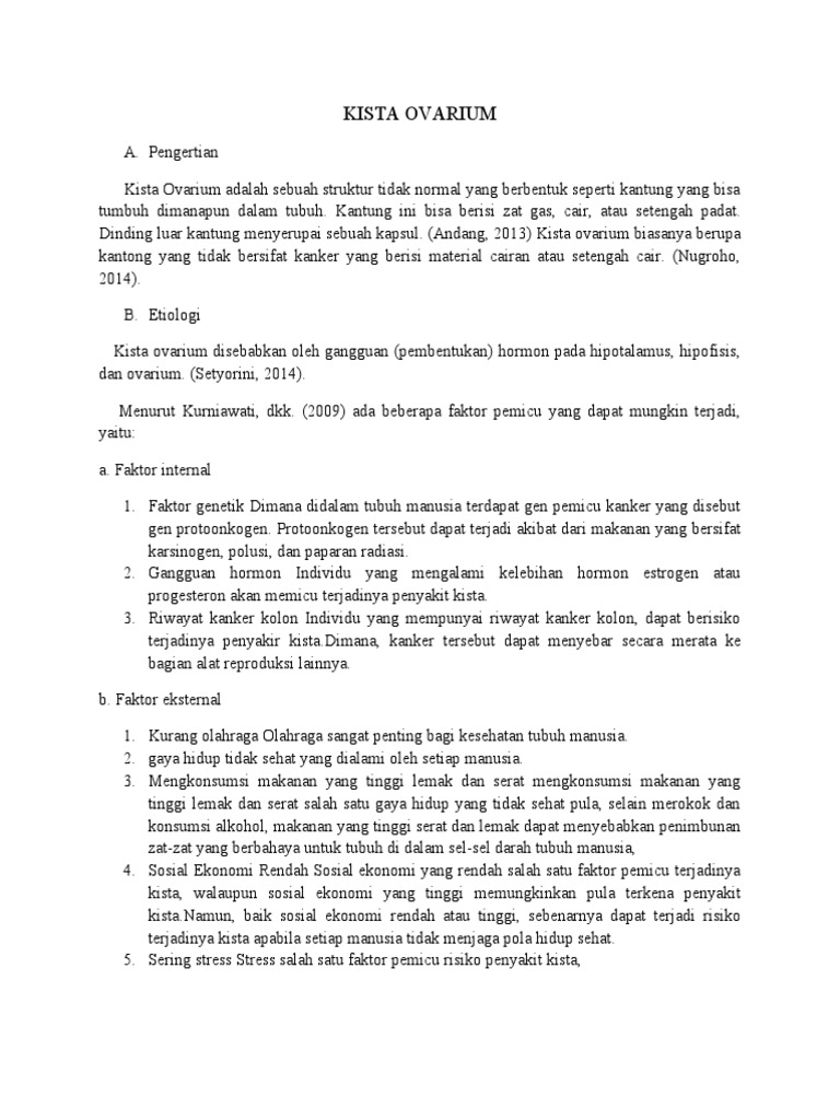 Kista Ovarium | PDF