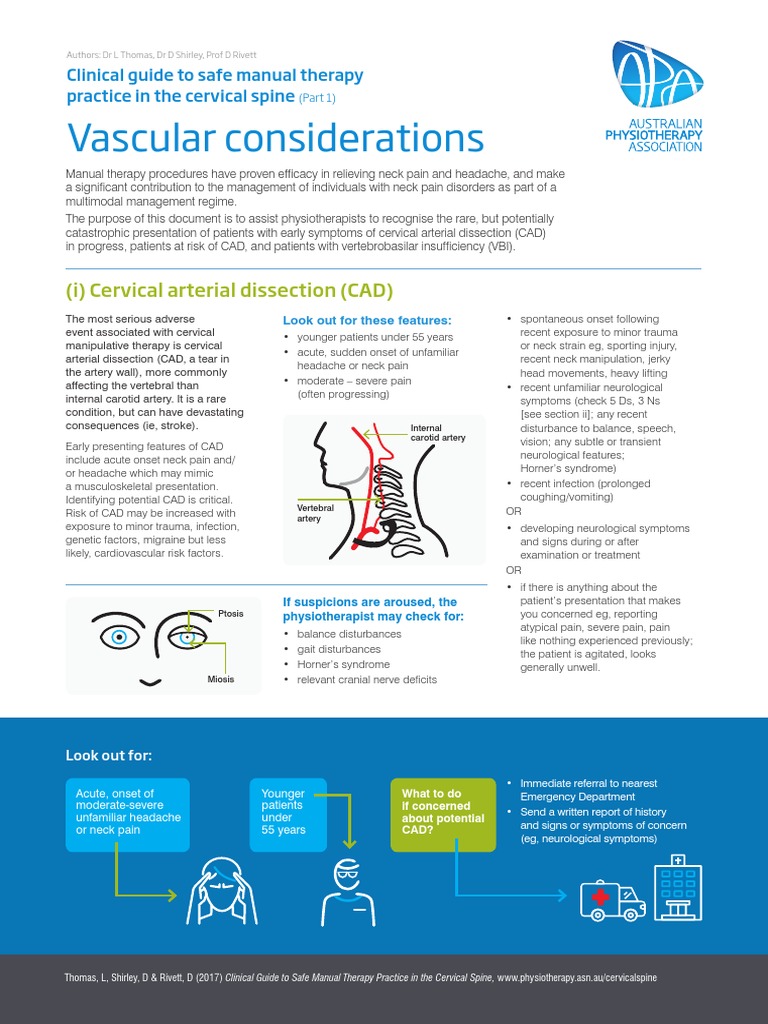 Vascular Considerations: (I) Cervical Arterial Dissection (CAD) | PDF ...
