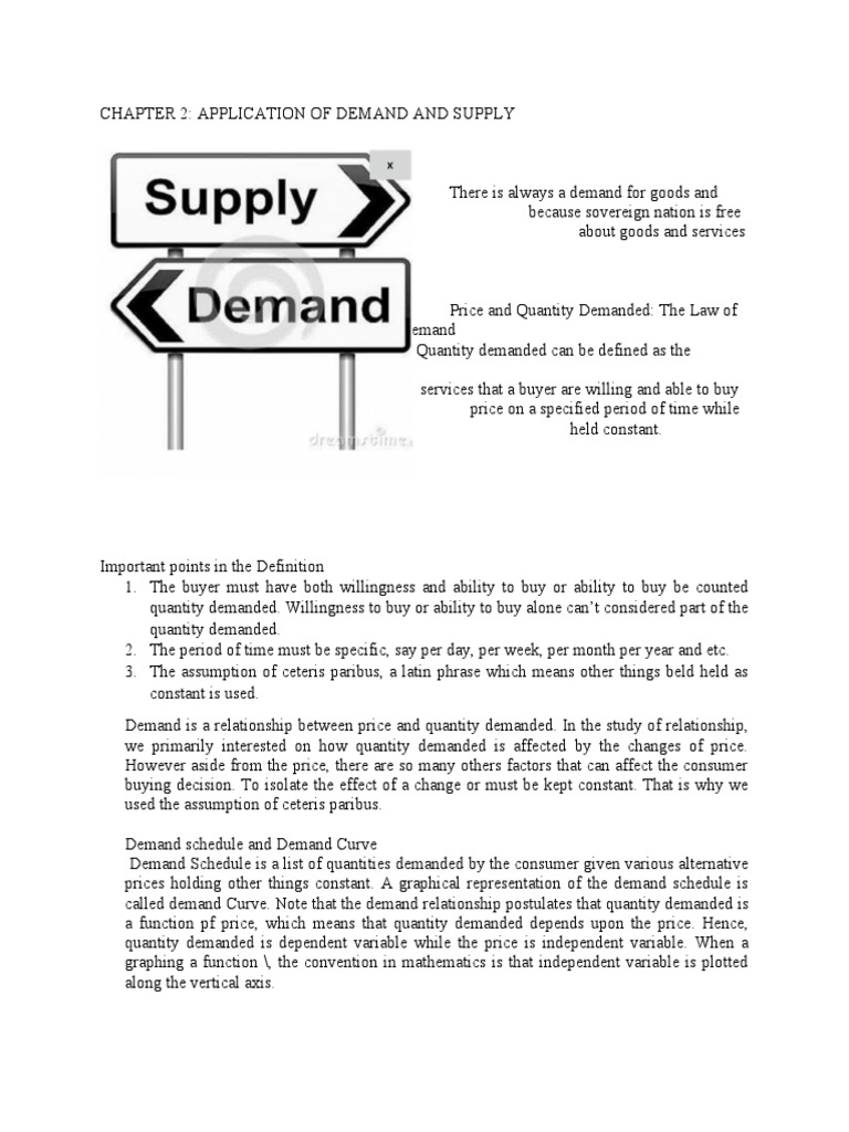 Application of Demand and Supply | PDF | Demand | Goods