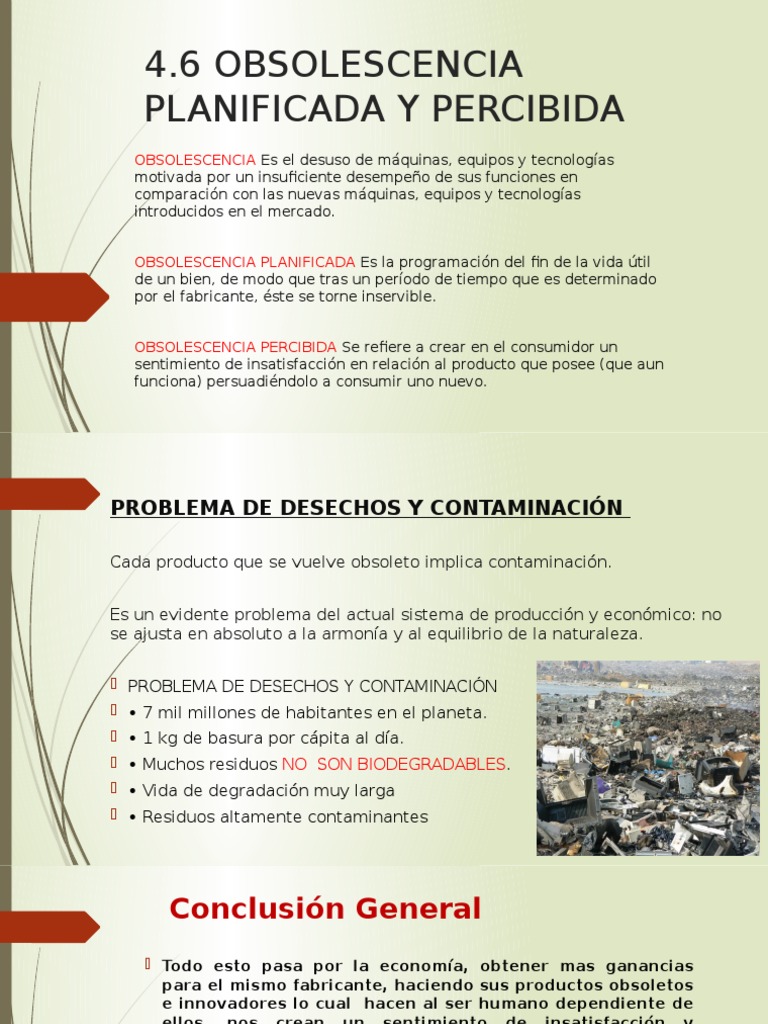 Obsolescencia Planificada y Percibida | PDF | Hogar, jardinería y ...