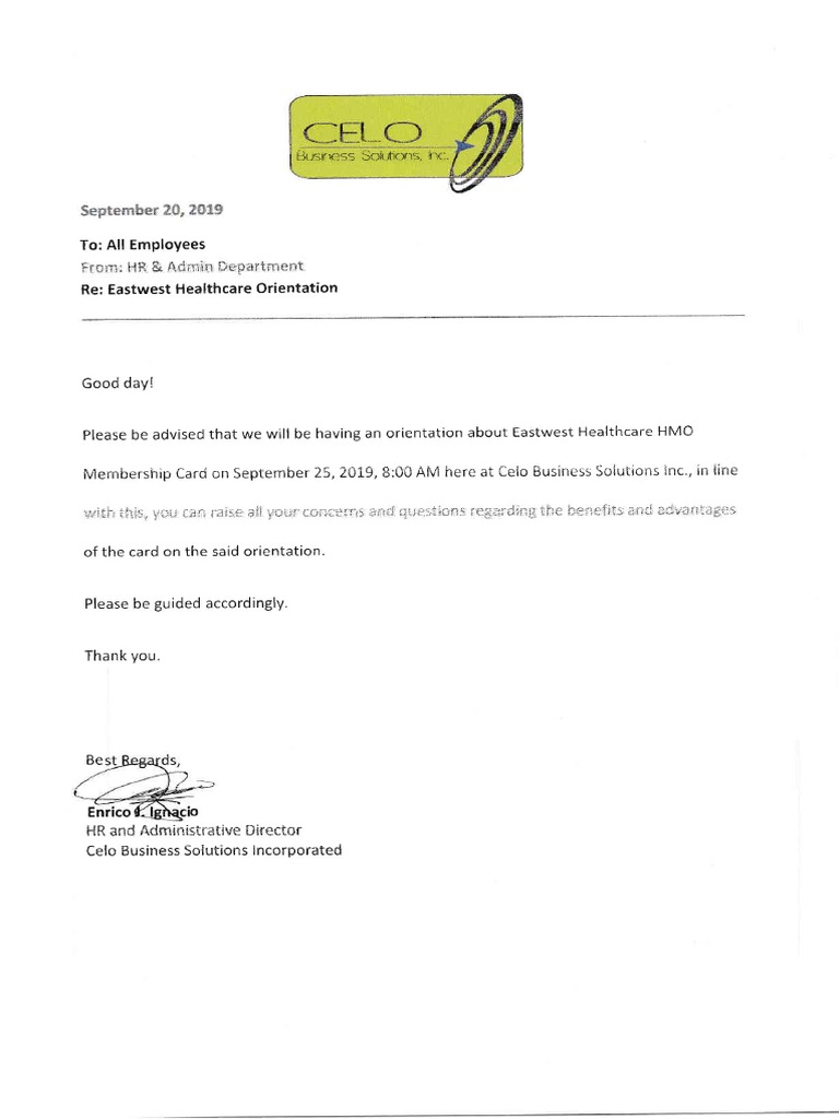 HMO Orientation | PDF