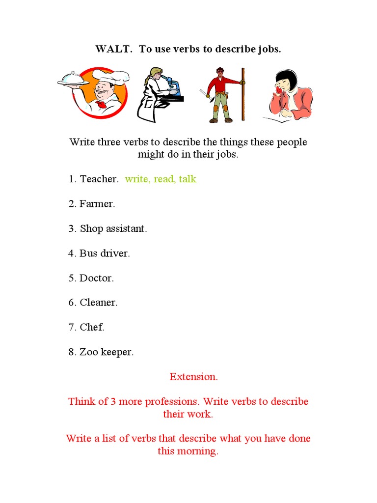 Jobs Verbs | PDF