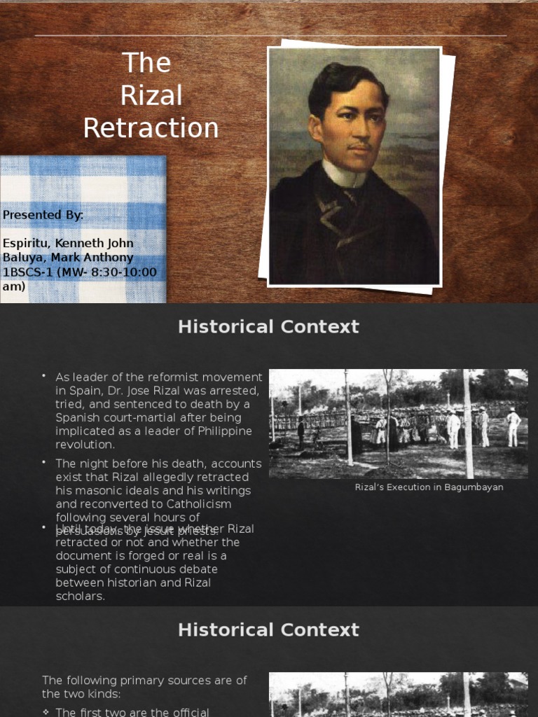 Rizal Retraction Debate | PDF