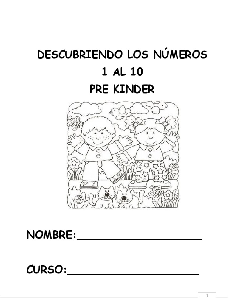 Libro Pre Kinder Números PDF | PDF | Lápiz | Materiales de Conservación ...