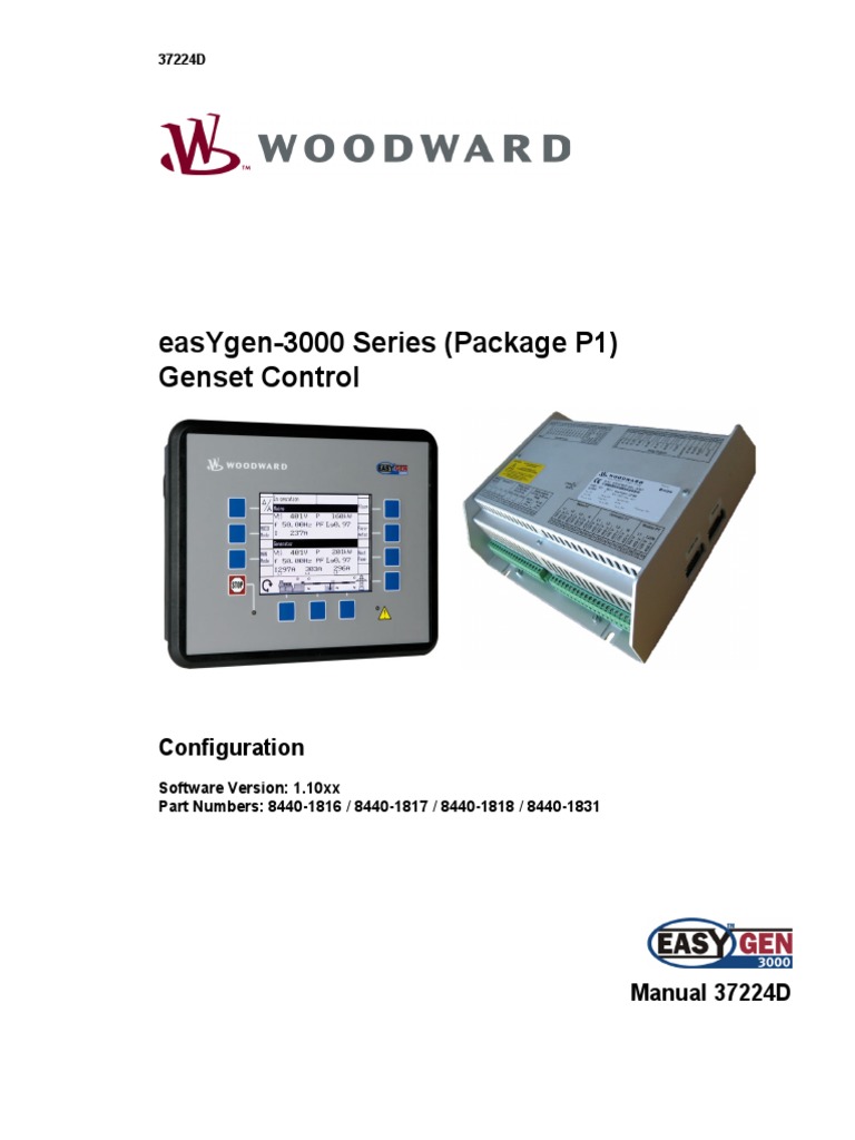 Easygen-3000 Series (Package P1) Genset Control: Configuration | PDF | Monitoring (Medicine ...