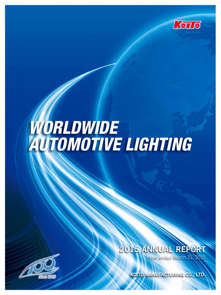 Koito Annual Report - 2015.03.31 | PDF | Dividend | Car